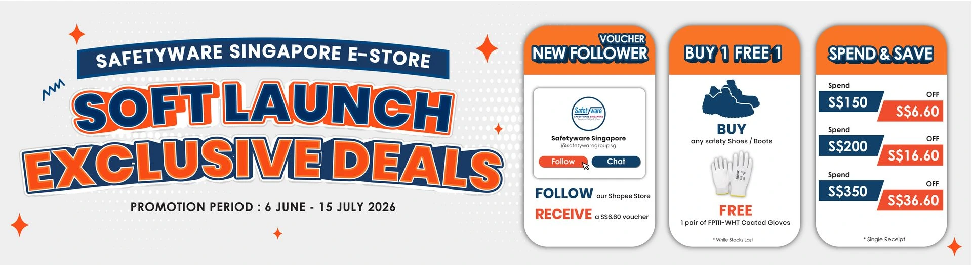 Safetyware Singapore PPE E-Store & Shopee Store Launch Promotion